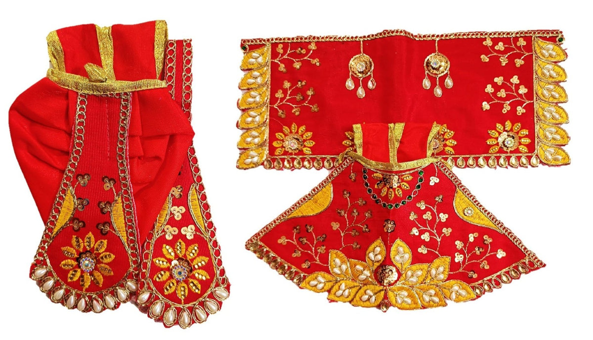 Radha Krishan-Poshak-Lehenga/Dhoti-Size 5" Inch's – Great E Pujari® (A ...