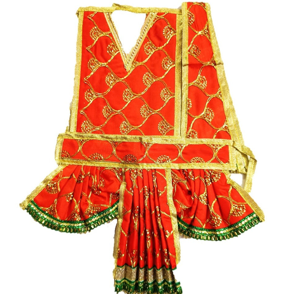 Hanuman Ji Dress - for Idol height of 1 feet/ 12" Inch-Size No. 1 ...
